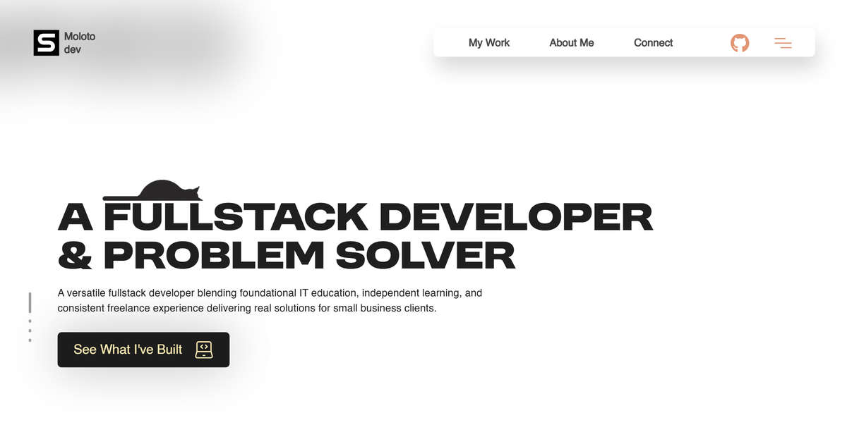 Sipho Moloto - A Full-stack developer